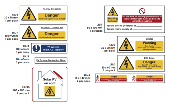 PV Label pack – Wind & Sun